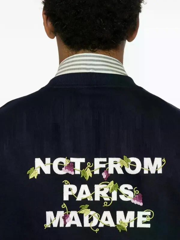 Drole De Monsieur Floral-print Crew Neck Sweater