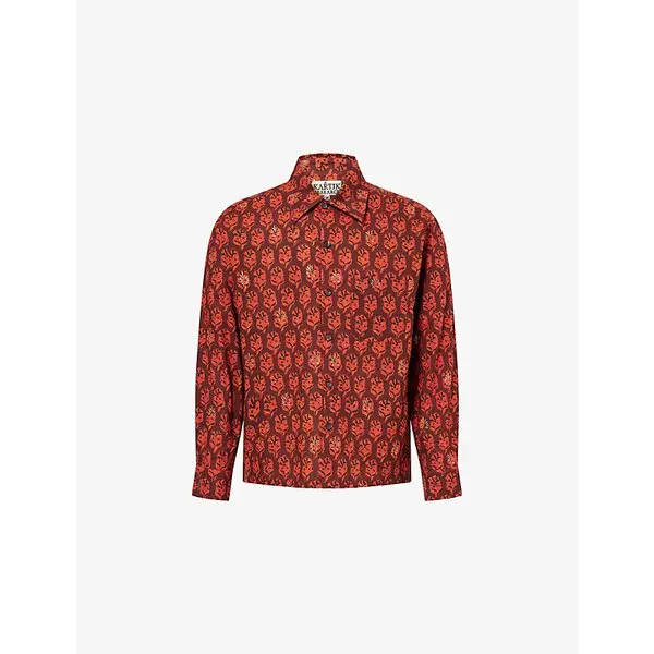 KARTIK RESEARCH Patterned Box Cotton Shirt