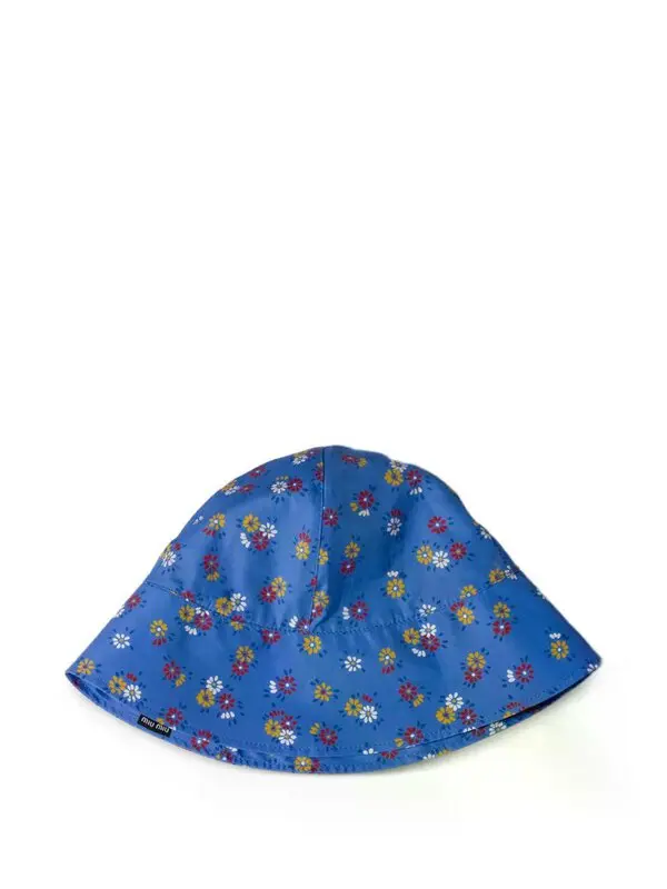 Miu Miu Poplin Bucket Hat - Blue