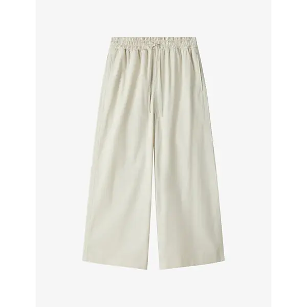 JOSEPH Thurla Wide-leg Cotton Trousers