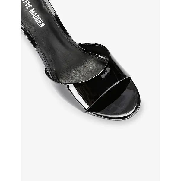 Steve Madden Kendrix Patent Leather Heeled Mules - Black