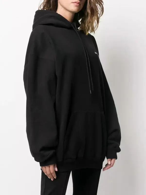 Balenciaga Logo Print Medium Fit Hoodie