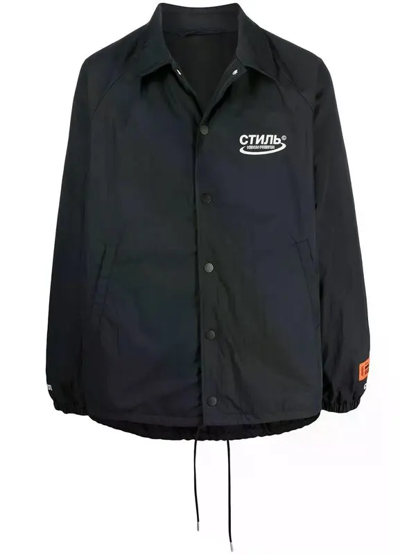 Heron Preston Logo Print Coach Jacket
