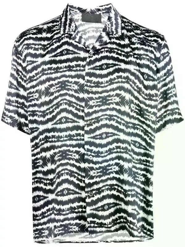 Philipp Plein Tie-dye Print Bowling Shirt