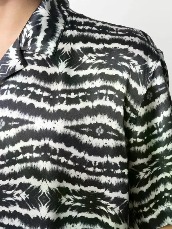 Philipp Plein Tie-dye Print Bowling Shirt