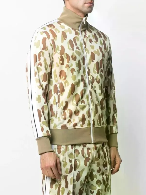 Palm Angels Desert Camo Logo Sports Jacket - Neutrals