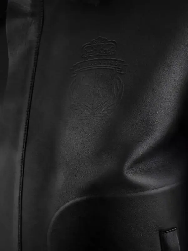 BILLIONAIRE Long-sleeved Leather Jacket