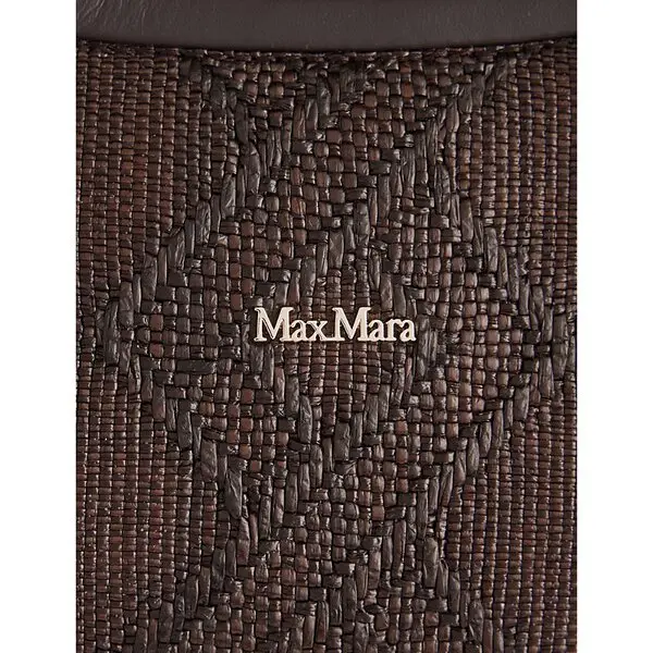 Max Mara Small Textured Woven Top-handle Bag