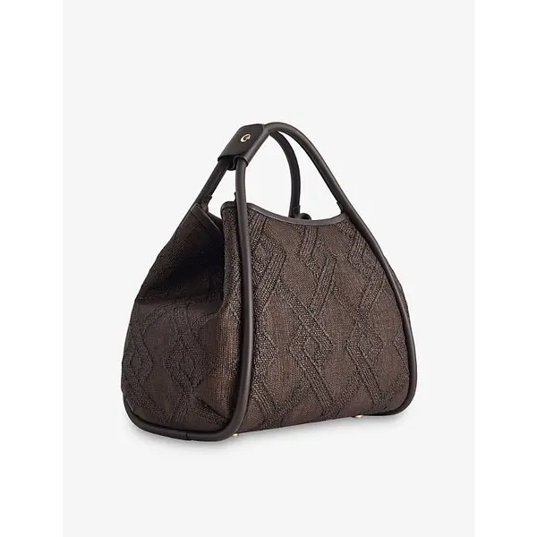 Max Mara Small Textured Woven Top-handle Bag