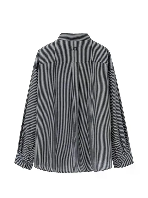 WOOYOUNGMI Striped-pattern Logo-detail Shirt