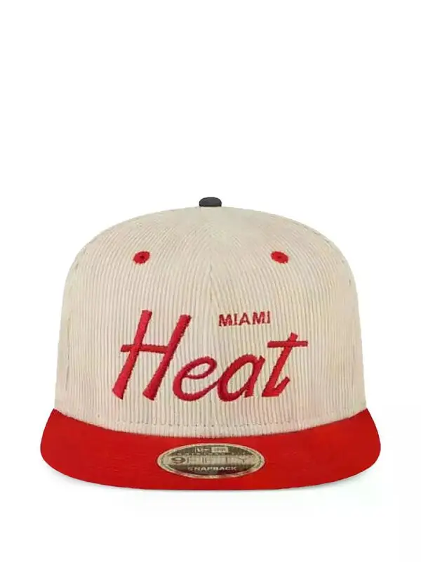 New Era Eric Emanuel Miami Heat 9fifty Corduroy Snapback Hat - Neutrals