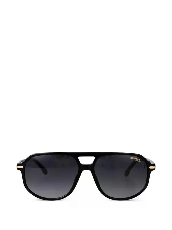 Carrera Eyewear Pilot Sunglasses With Double Bridge And Gold-tone Hardware - Black