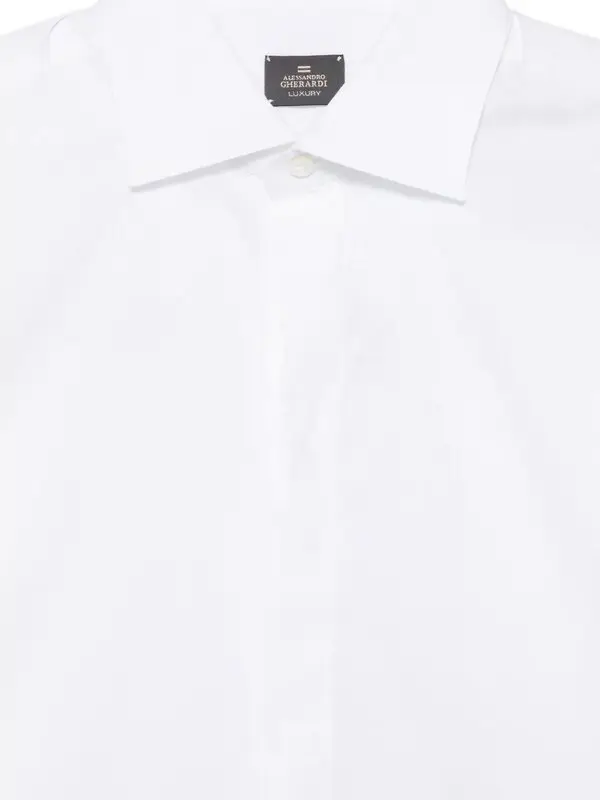 ALESSANDRO GHERARDI Concealed-placket Spread-collar Shirt