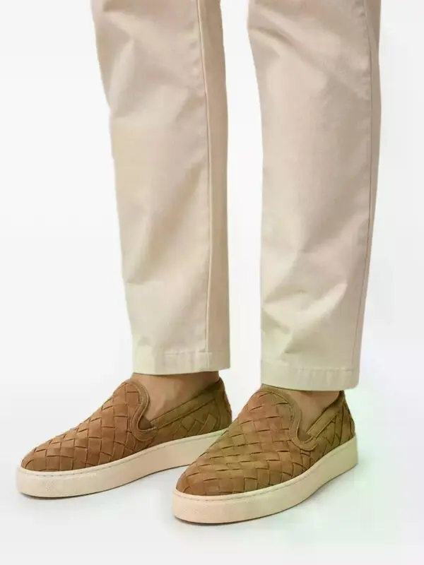 POCHE PARIS Woven Suede Sneakers