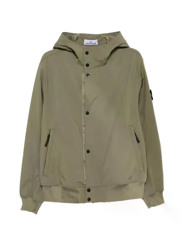 Stone Island Logo Patch Hooded Jacket