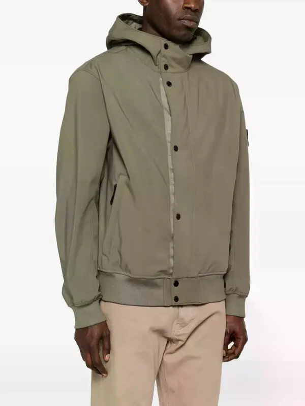 Stone Island Logo Patch Hooded Jacket