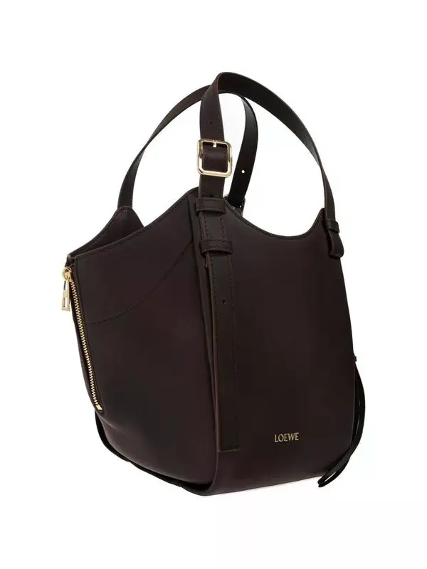 Loewe Hammock Flip Leather Tote Bag - Brown