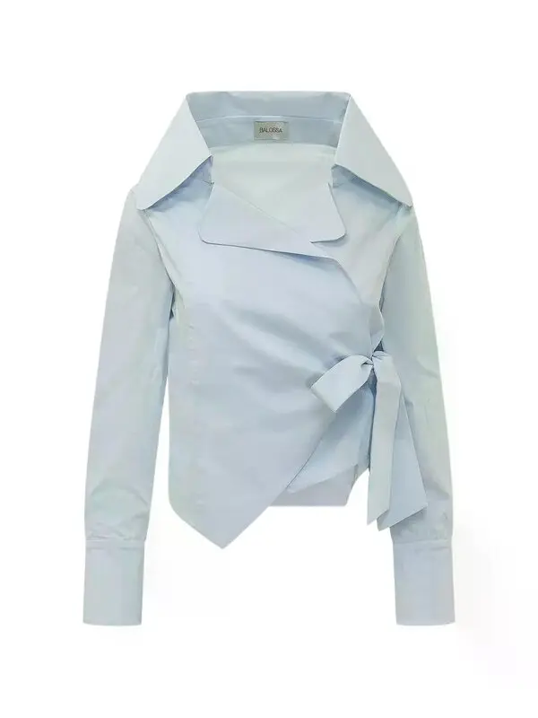 BALOSSA Nora Wrap Shirt - Blue