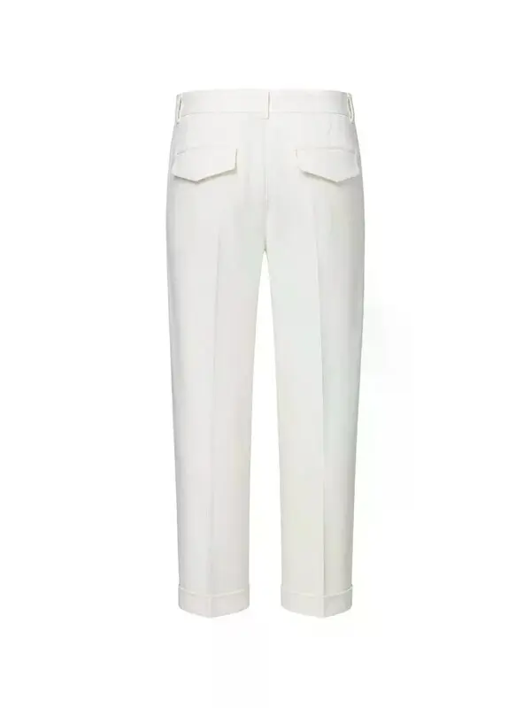 PAOLO PECORA Pleated D-ring Trousers - Neutrals