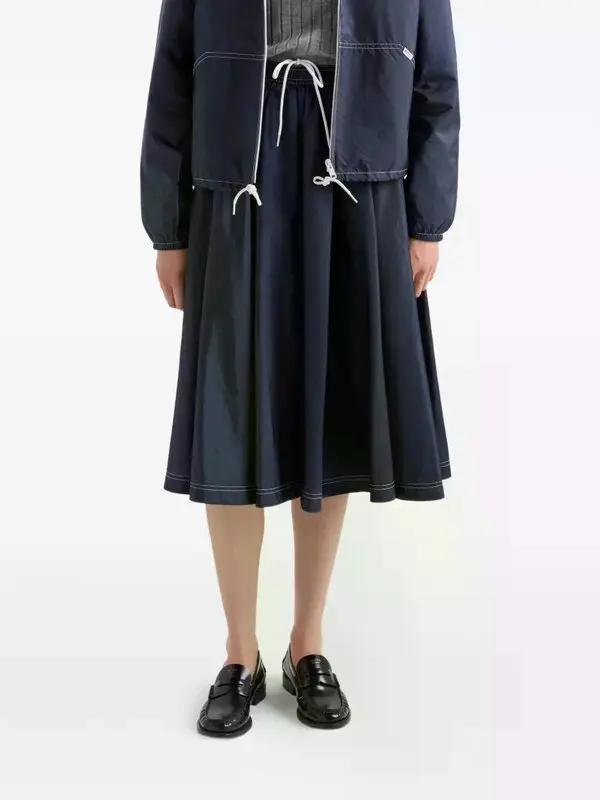 Prada Re-nylon Full Skirt With Drawstring Waistband