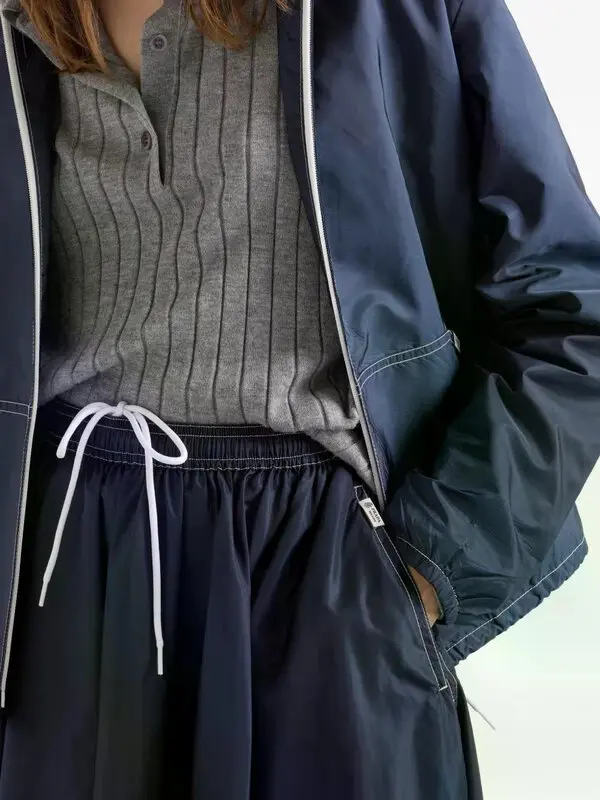 Prada Re-nylon Full Skirt With Drawstring Waistband
