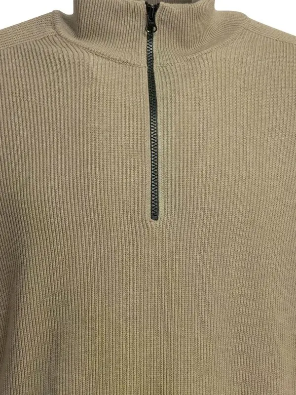 Stone Island Ribbed Knit Quarter-zip Sweatshirt