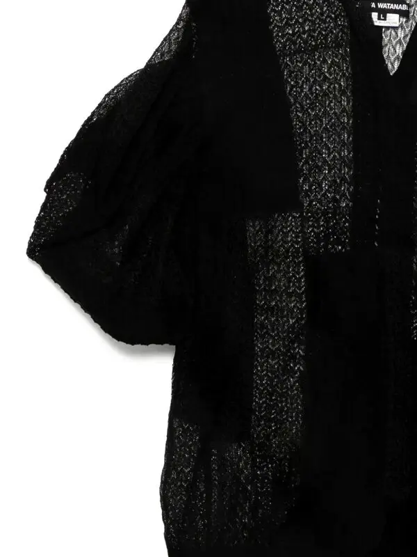 Junya Watanabe Lace-knit V-neck Blouse