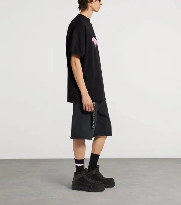 Balenciaga Wet Brush Oversized T-shirt - Black