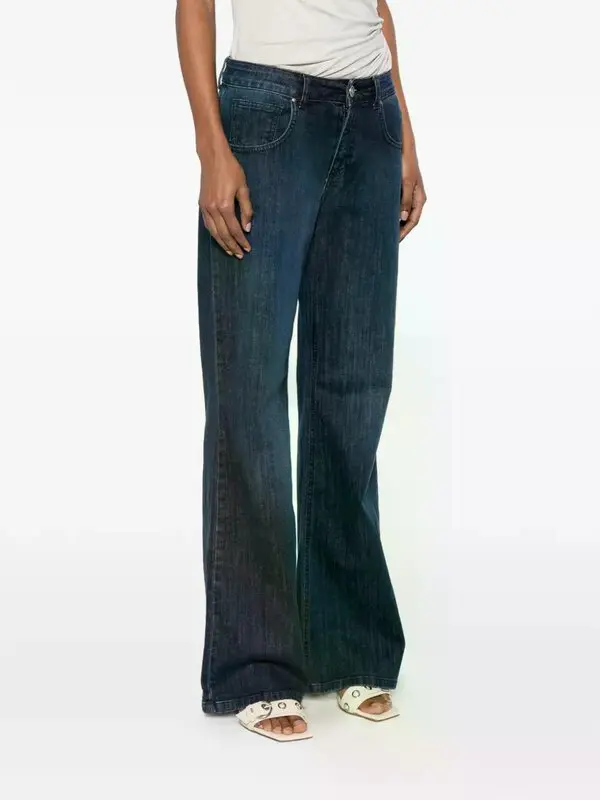 GOD SAVE DENIM Dalia Faded Wide-leg Jeans