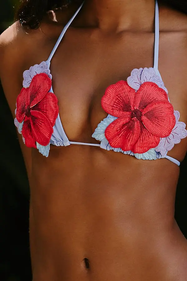 MAAJI X Florence Bikini Top With Floral Embellishment