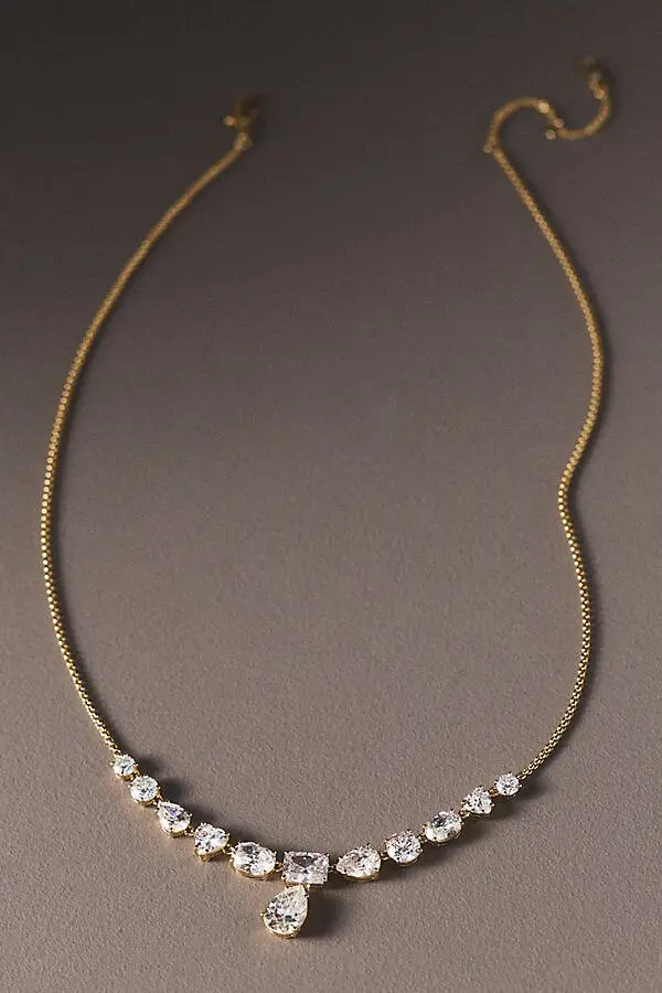 Nadri Mixed Stone Necklace - Gold