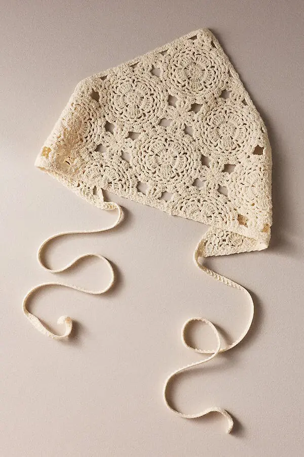 UNREAL FUR Crochet Hair Scarf - White