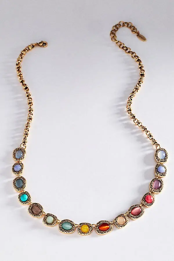 Anthropologie Statement Stone Necklace - Multi