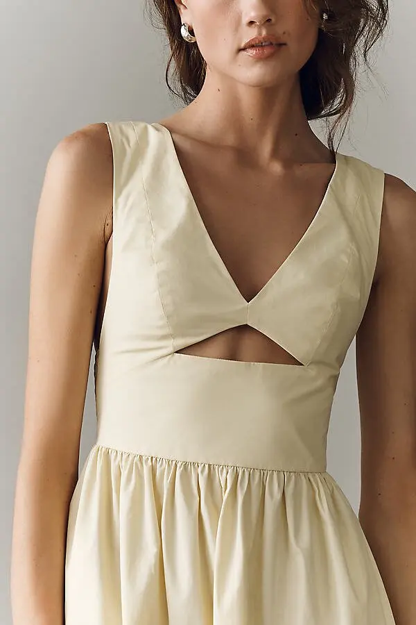 Susana Monaco V-neck Cotton Maxi Dress