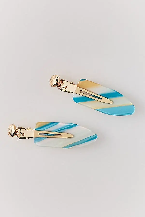 Anthropologie Crease-free Hair Clips With Starfish Charm - Multi