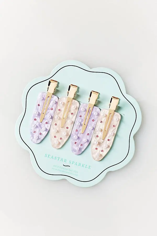 Anthropologie Set Of 4 Crease-free Clips - Pink