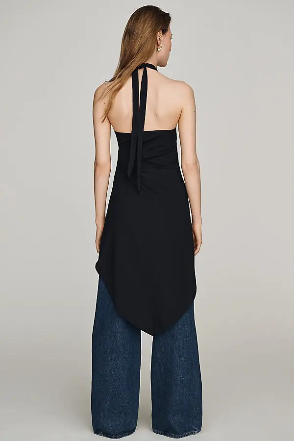 Maeve Halter Wrap Tunic Top