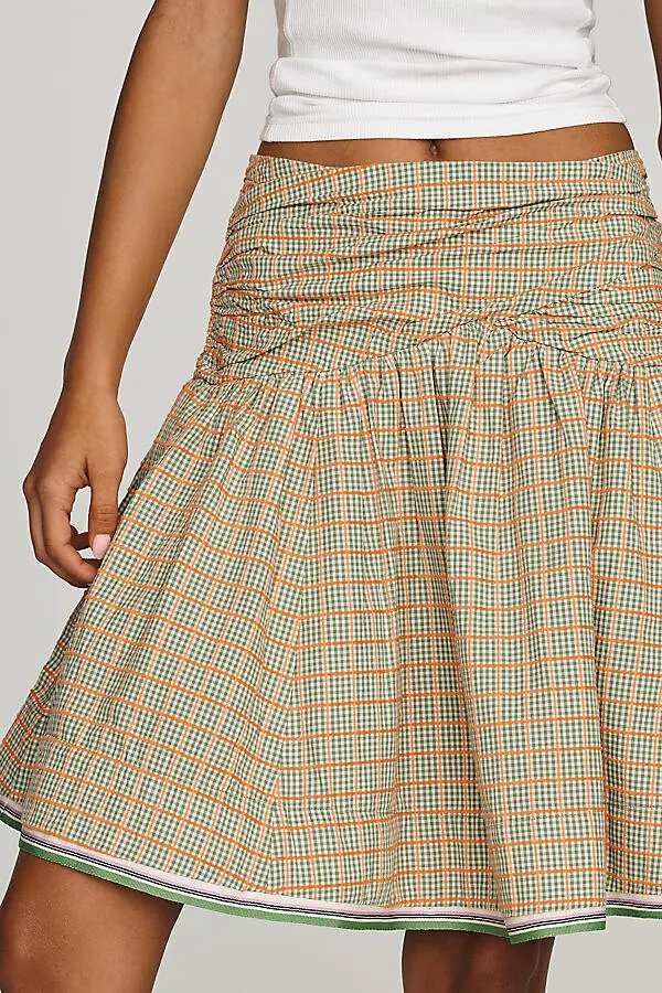 Maeve Cotton Drop-waist Mini Skirt