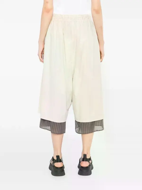 Y’s Layered Pinstripe Shorts
