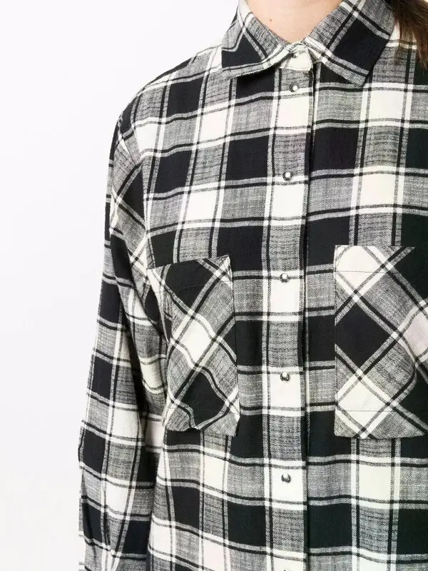 DIESEL® Checked Cotton Shirt Dress