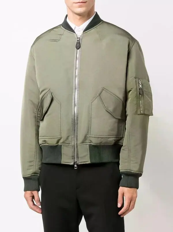 Alexander McQueen Logo Print Bomber Jacket