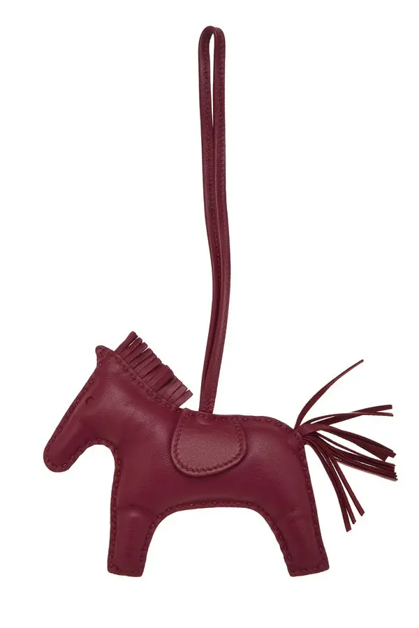 Hermès Rubis Lambskin Rodeo Bag Charm - Ruby