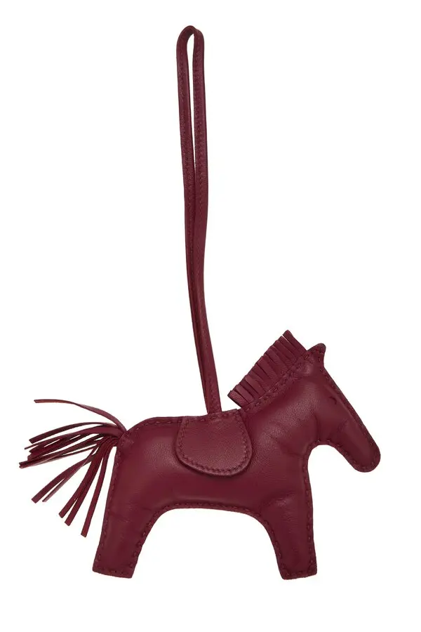 Hermès Rubis Lambskin Rodeo Bag Charm - Ruby