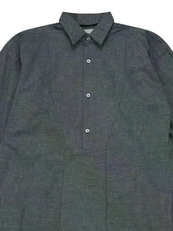 SETCHU Pleated Bib Long Sleeve Shirt