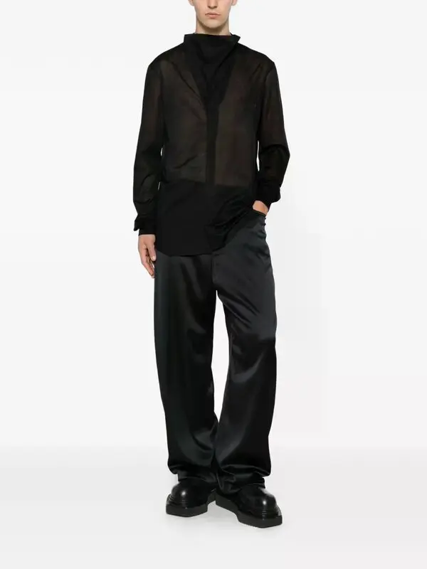Rick Owens Island Sheer-panel Shirt