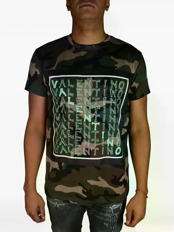 Valentino Garavani Multi Logo Camouflage T-shirt