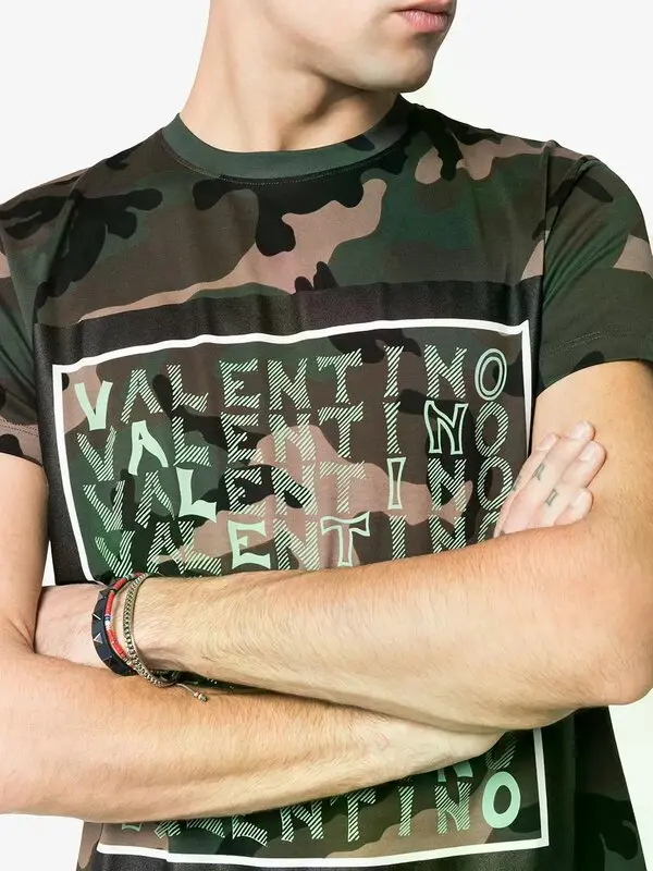 Valentino Garavani Multi Logo Camouflage T-shirt
