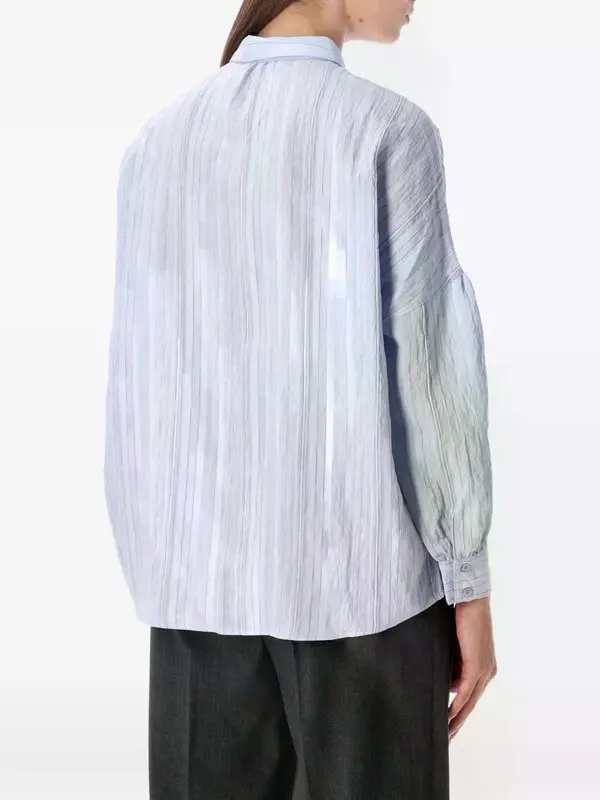 SESSUN Striped Balloon-sleeve Shirt