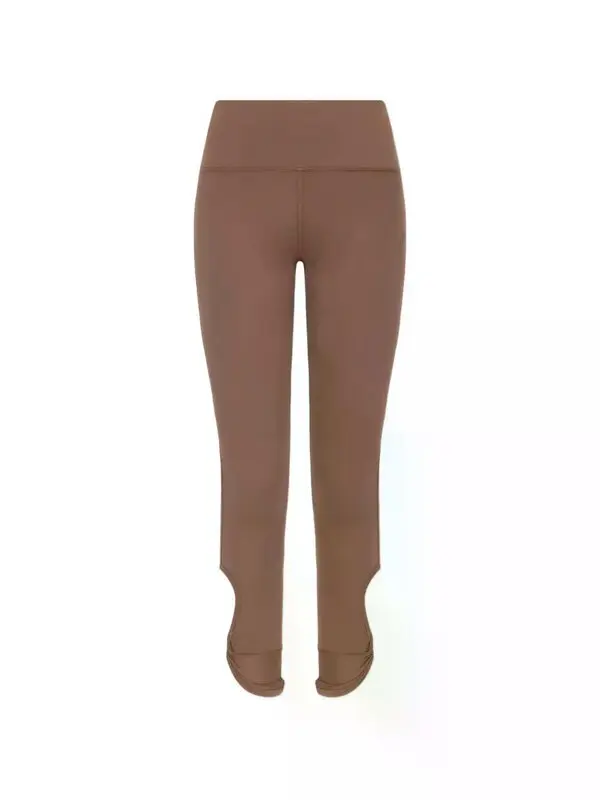 EA7 Cut-out Twisted-detail Leggings - Brown
