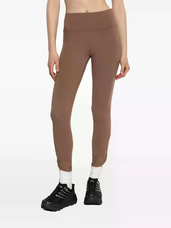 EA7 Cut-out Twisted-detail Leggings - Brown